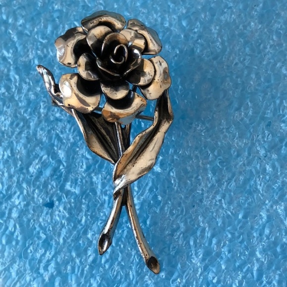 jewelart | Jewelry | Vintage Jewelart Sterling Silver Flower Pin | Poshmark